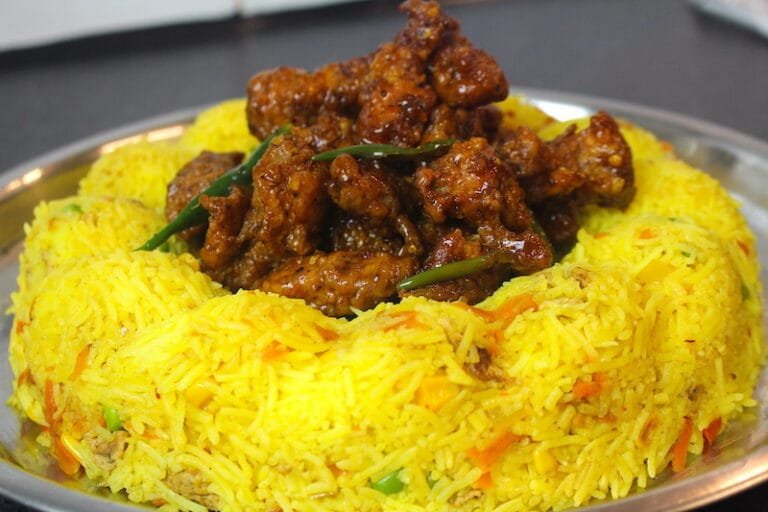 Chilli Chicken Rice Platter