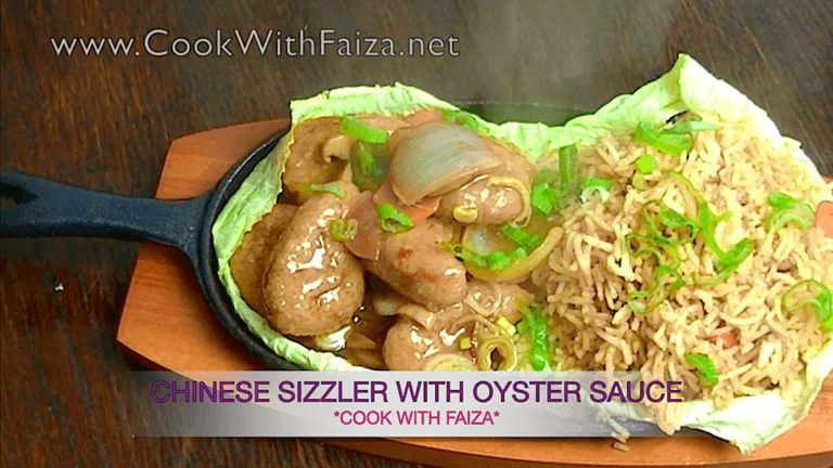 Chinese Sizzler with Oyster Sauce Recipe | Cook with Faiza