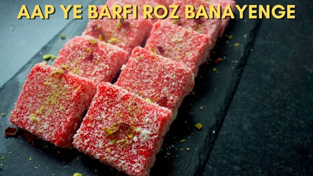 Rose Barfi || Coconut Barfi Recipe || Dessert Recipe